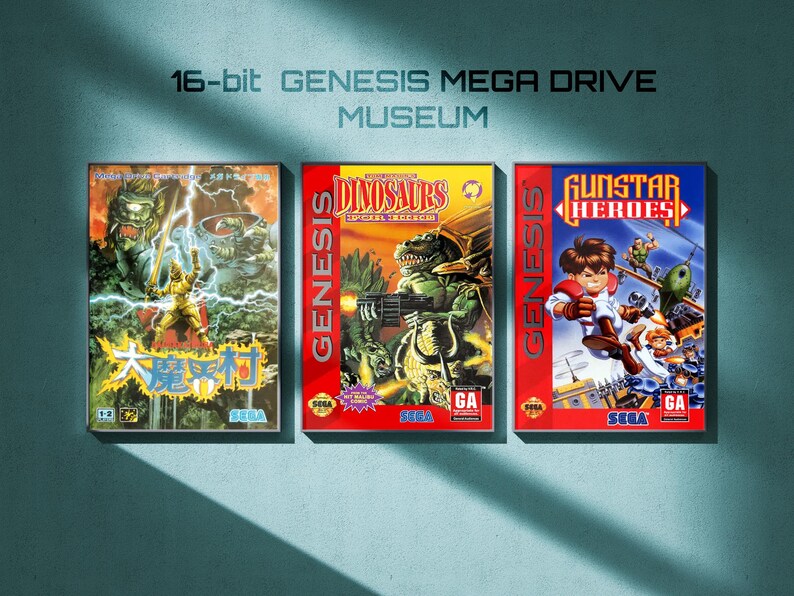 25 Vintage Sega Mega Drive Genesis Video Game Posters: Retro Video Game ...
