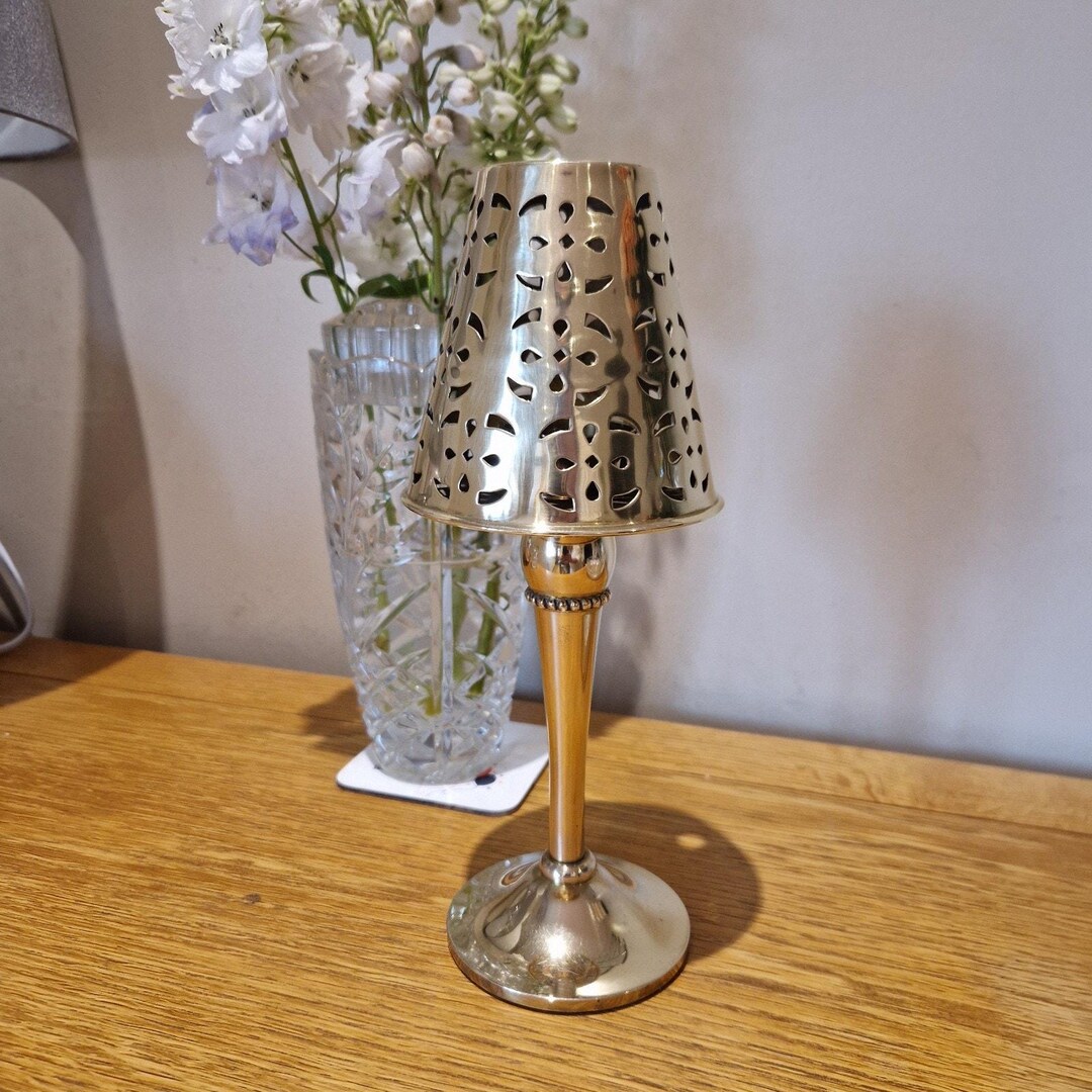 Vintage Brass Candle Lamp. Great Quality Item - Etsy