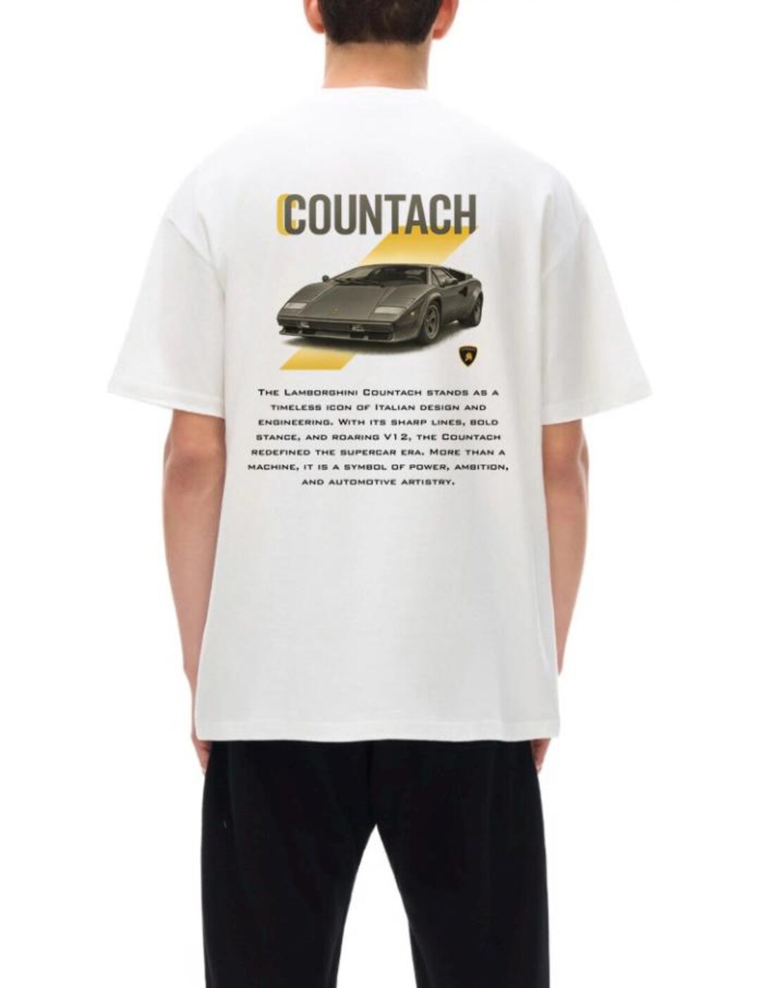 Lamborghini Countach T-shirt | Vintage Supercar Graphic Tee | Luxury ...