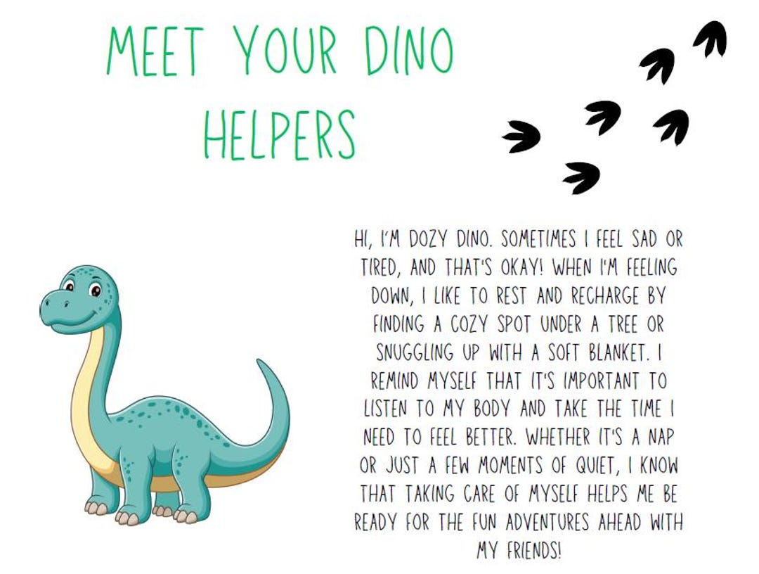 Dinosaur Emotional Regulation Printable Bundle for Kids | Feelings ...
