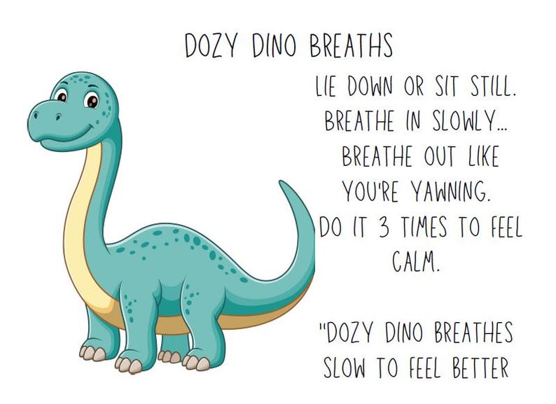 Dinosaur Emotional Regulation Printable Bundle for Kids | Feelings ...