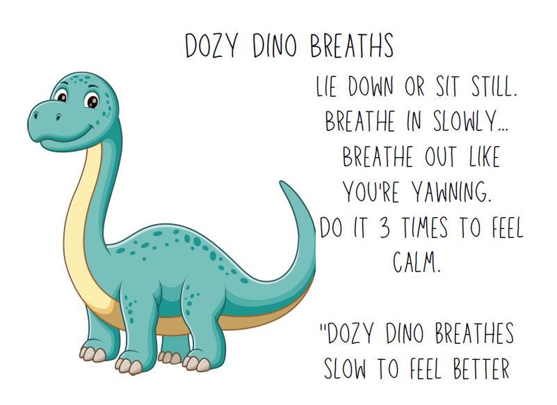 Dinosaur Emotional Regulation Printable Bundle for Kids | Feelings ...