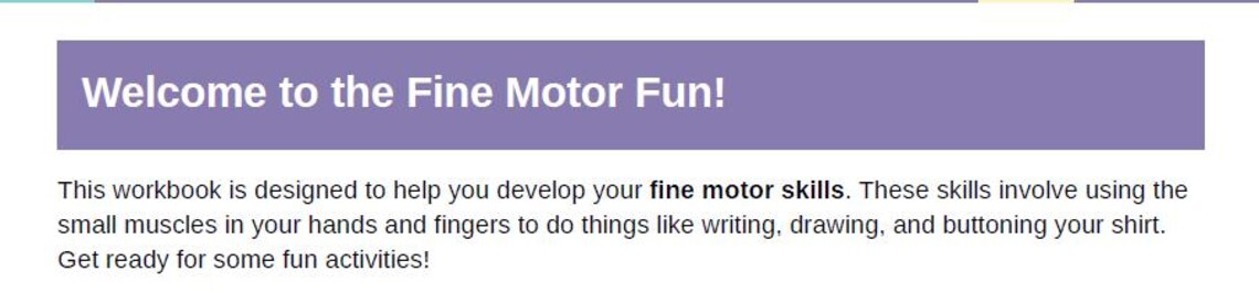 Fine Motor Skills Workbook and Worksheets - Etsy