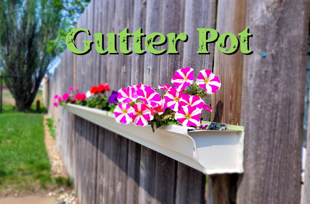 Gutter Pot Flower Pot Planter for Vertical Gardening or Flower Decor ...