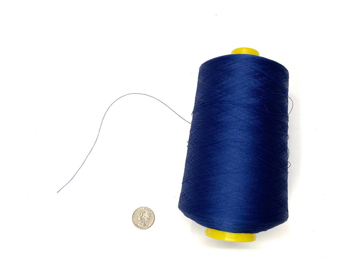Poly Yarn Bulk Overlock Serger Ship Blue Medium Navy Thread 20,000 ...