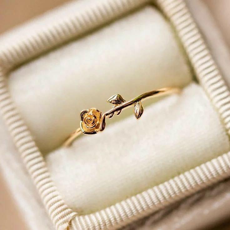 My Forever Rose Ring | 14K Gold Hand-carved Rose Ring | Vintage Floral ...