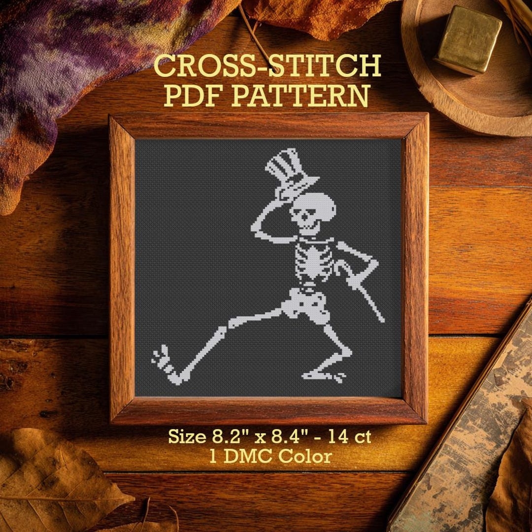 Grateful Dead | Dancing Skeleton | Skeleton | Cross Stitch Pattern ...