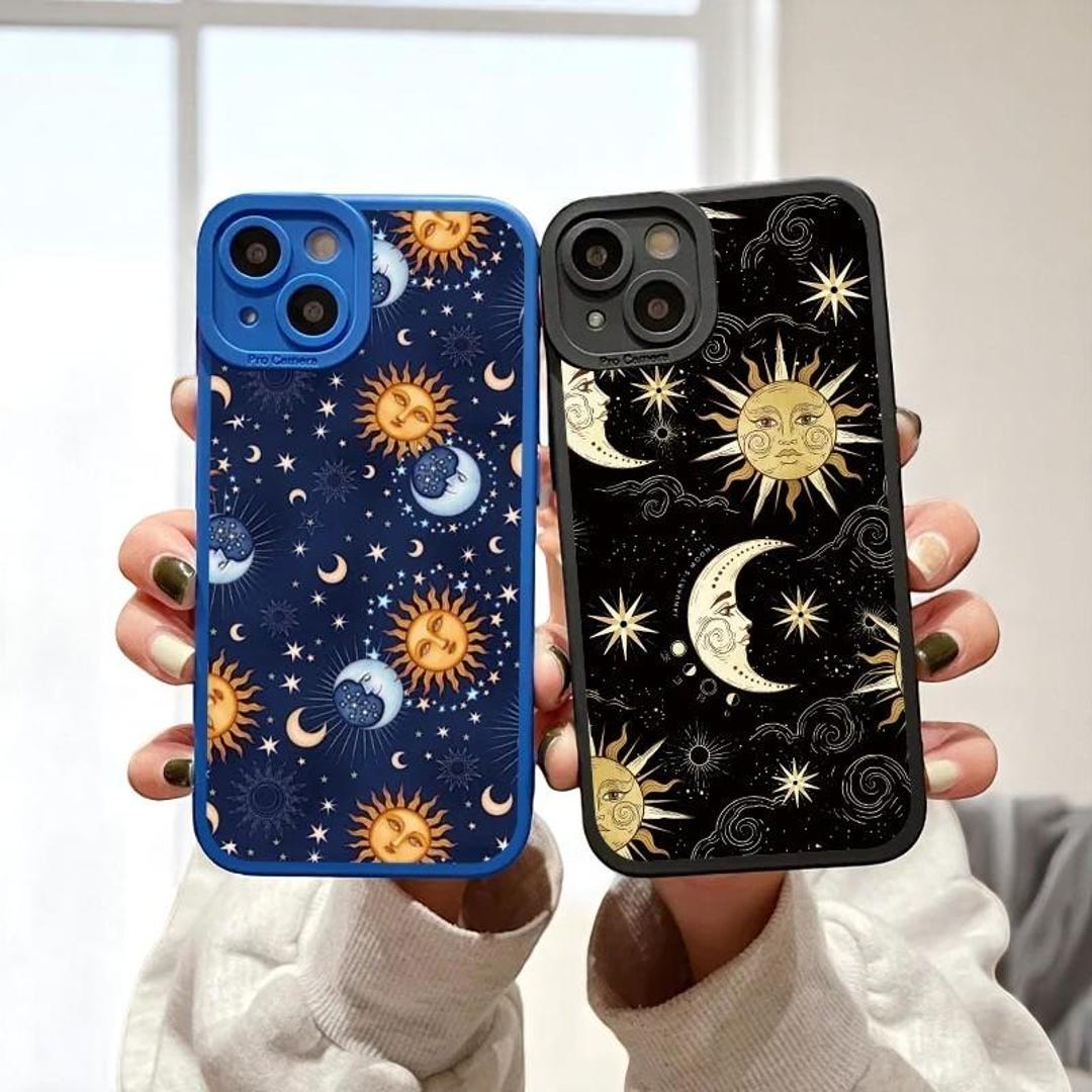 Celestial Sun & Moon iPhone Case: Whimsical Protective Cover - Etsy