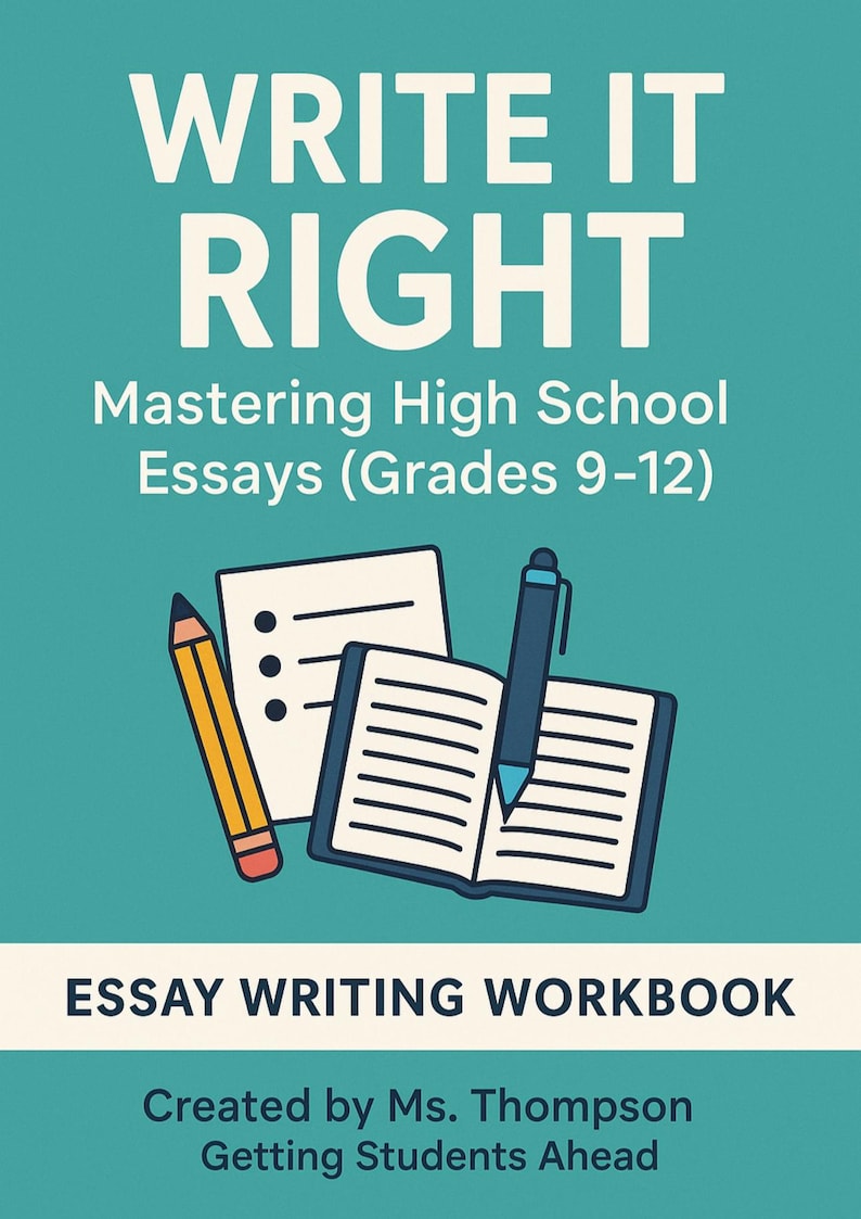 Essay Writing Workbook for High School (grades 9–12) | Write It Right ...