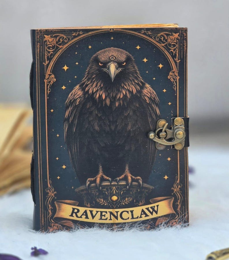 Ravenclaw Journal | Gothic Raven Grimoire, Blank Book of Shadows - Etsy