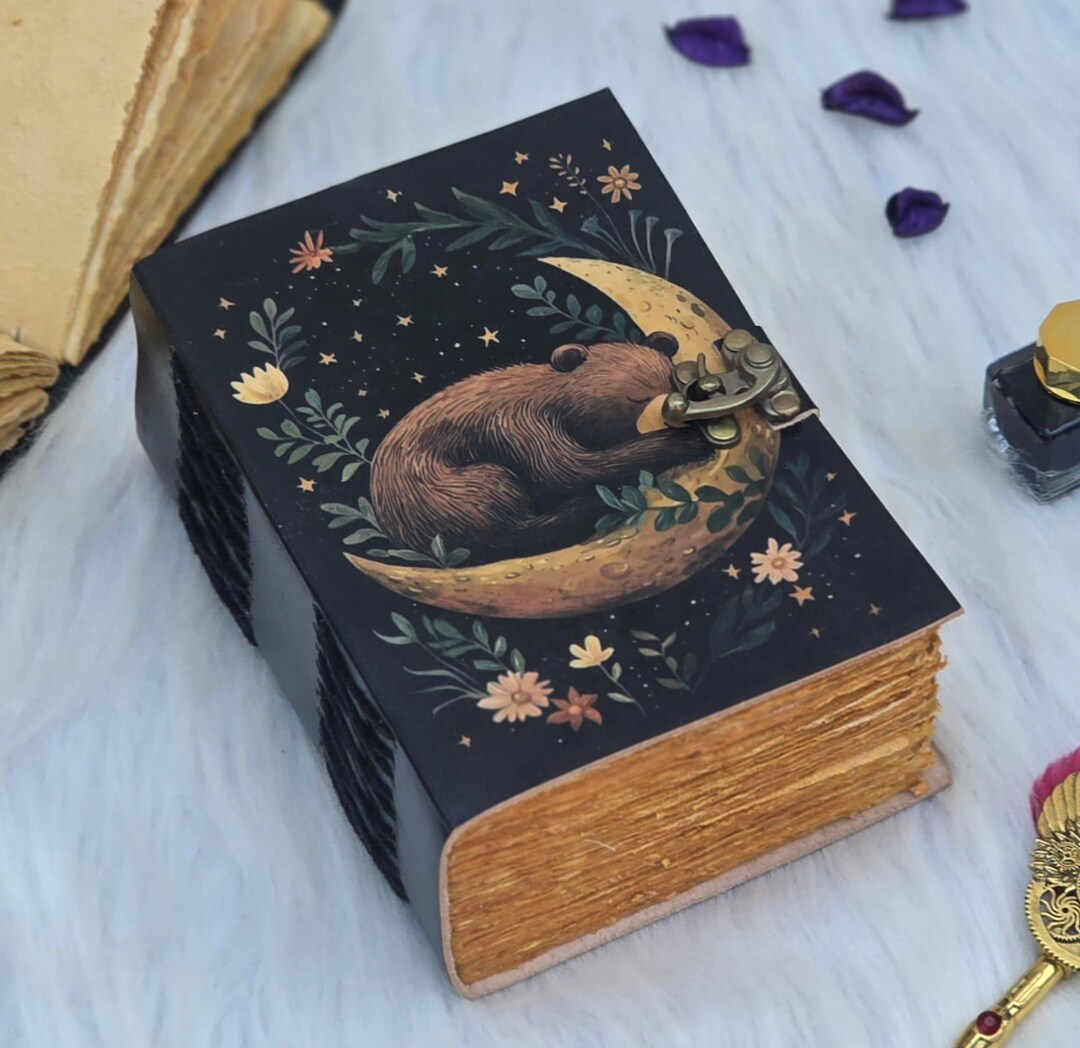Moon Bear Dream Journal – Celestial Diary With Clasp - Etsy