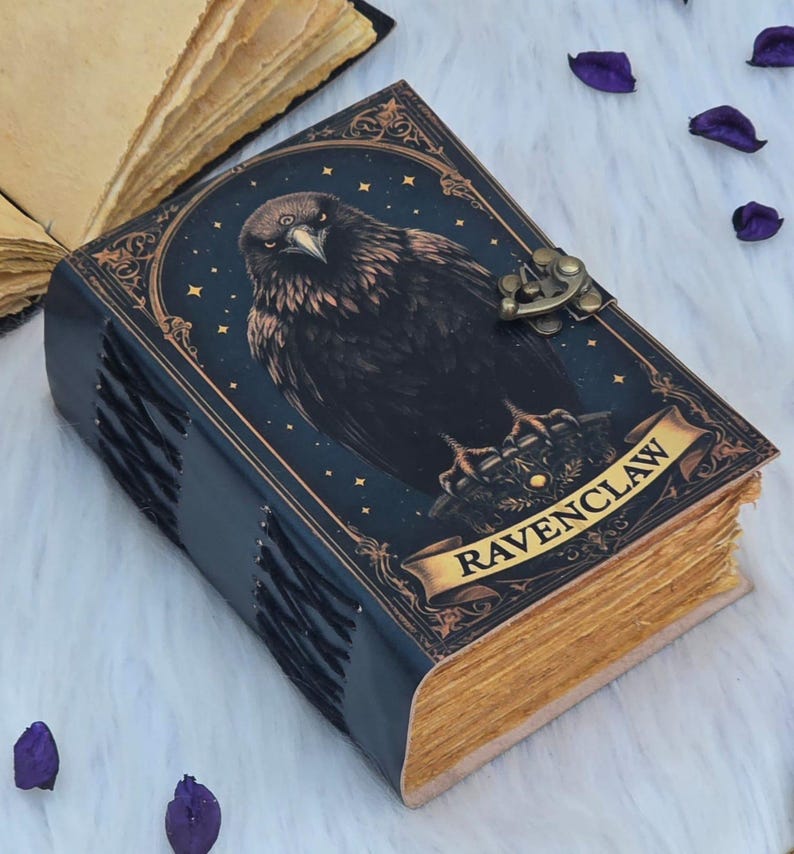 Ravenclaw Journal | Gothic Raven Grimoire, Blank Book of Shadows - Etsy