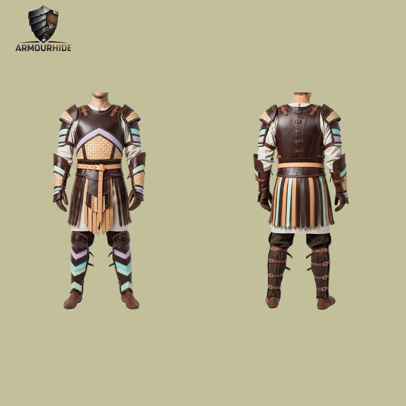 LARP Leather Armor Set for Cosplay - Medieval Handmade Armor Costume ...