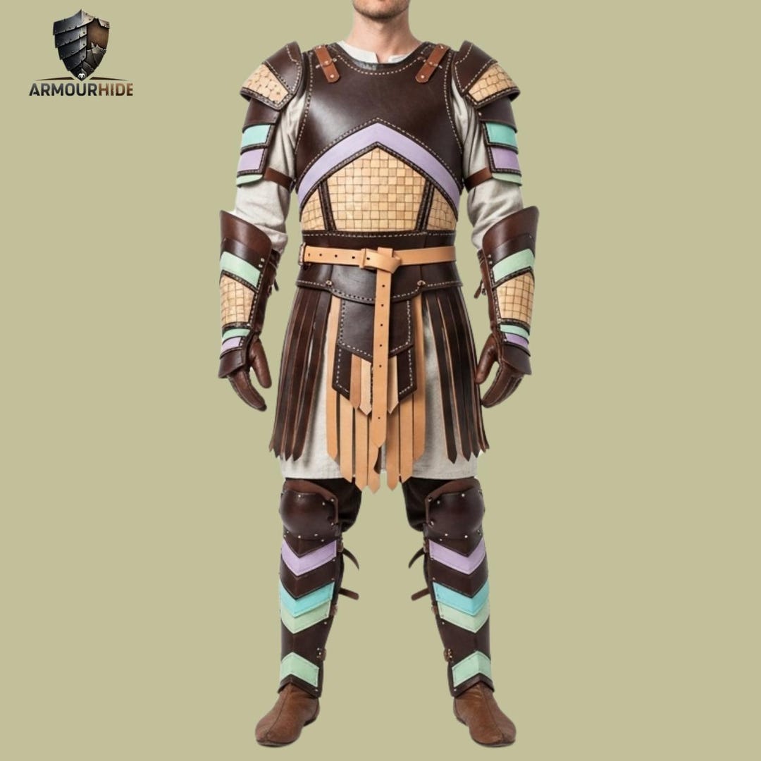 LARP Leather Armor Set for Cosplay - Medieval Handmade Armor Costume ...