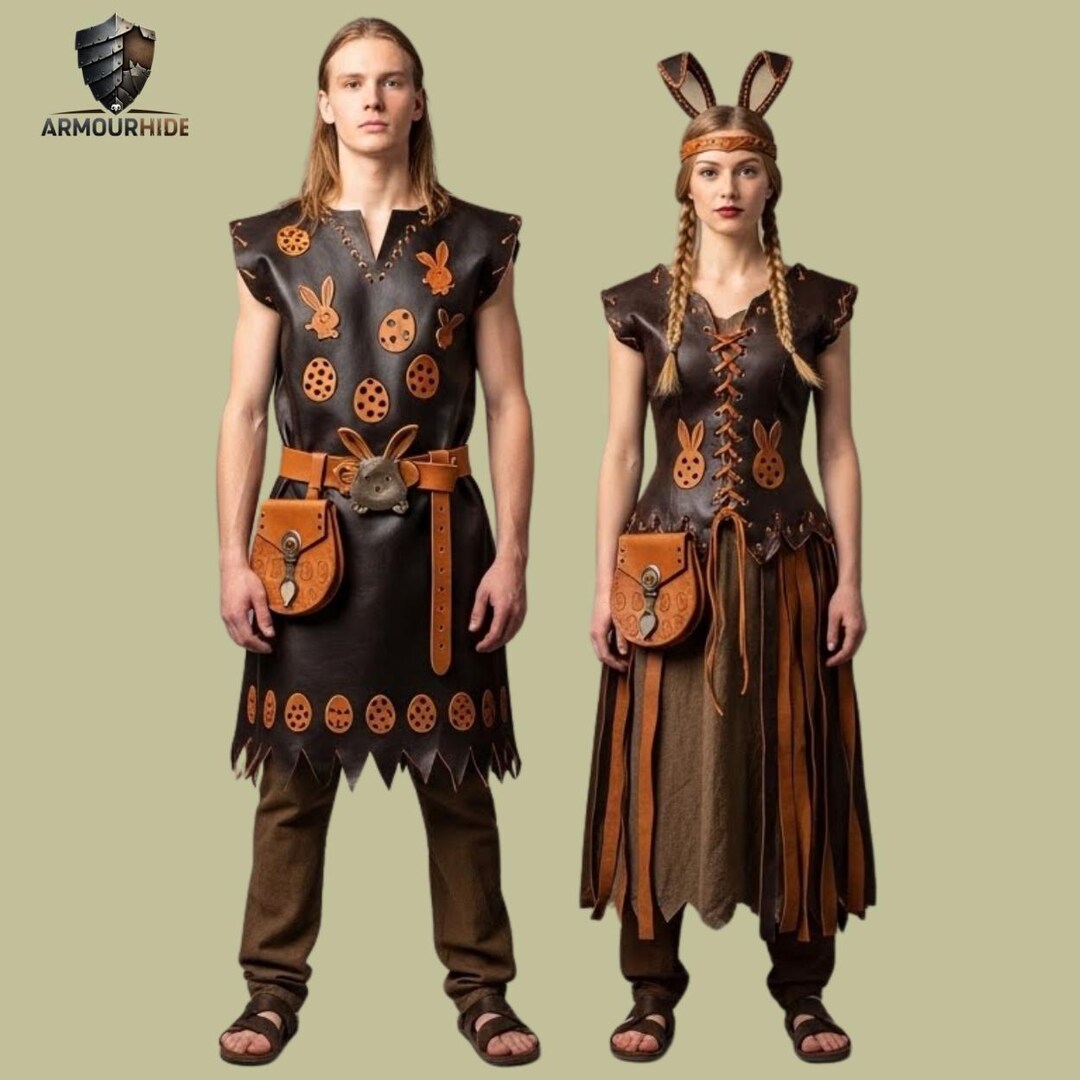 Matching Viking Couple Leather Armor Set - Medieval Fantasy Couple ...