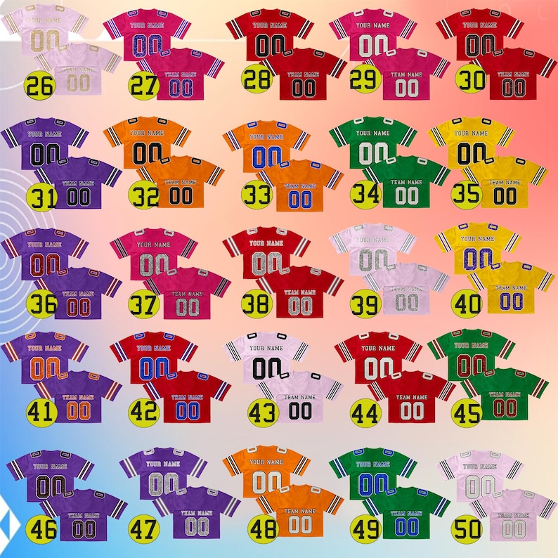 Custom Bling Crop Football Jersey,personalized Name Number Team Shirt ...