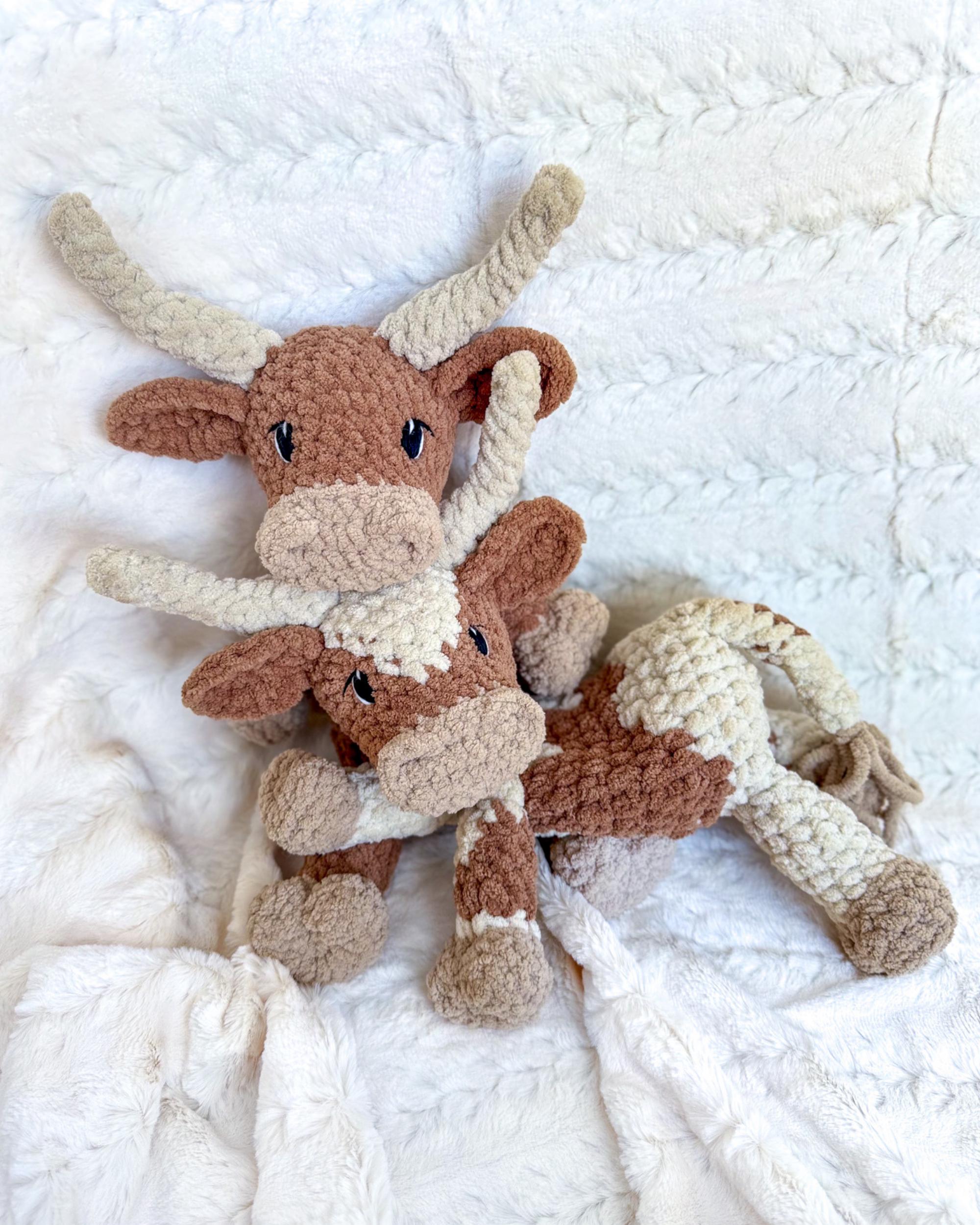 Mr. Longhorn Crochet Pattern | Low Sew Amigurumi | Farm Animal Crochet ...