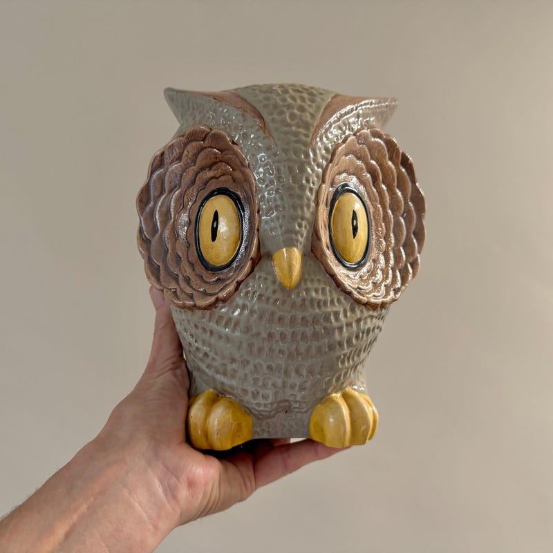 Ceramic Owl Sculpture - Etsy