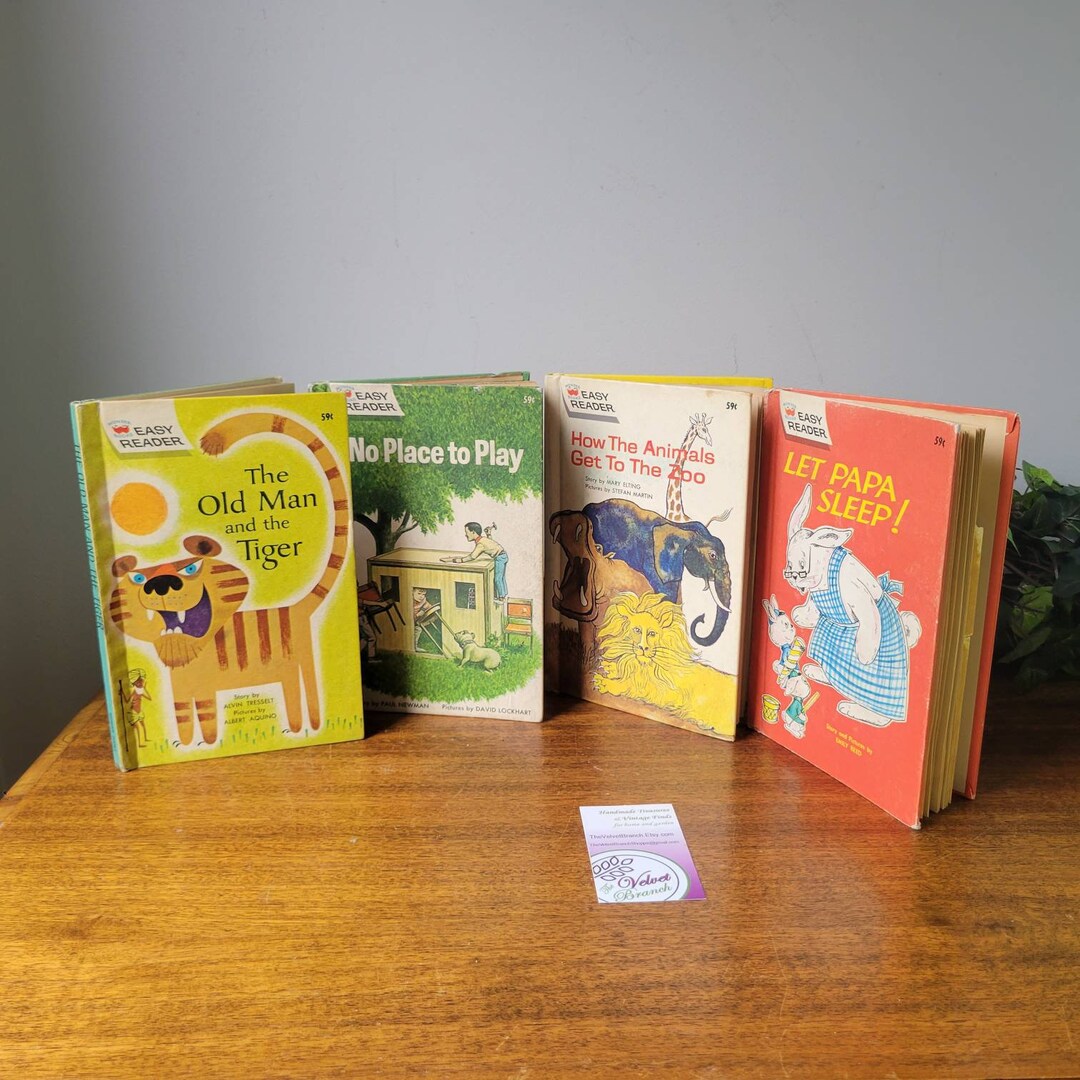 60's Vintage Childrens Book Set Kids Early Reader Books Collection ...