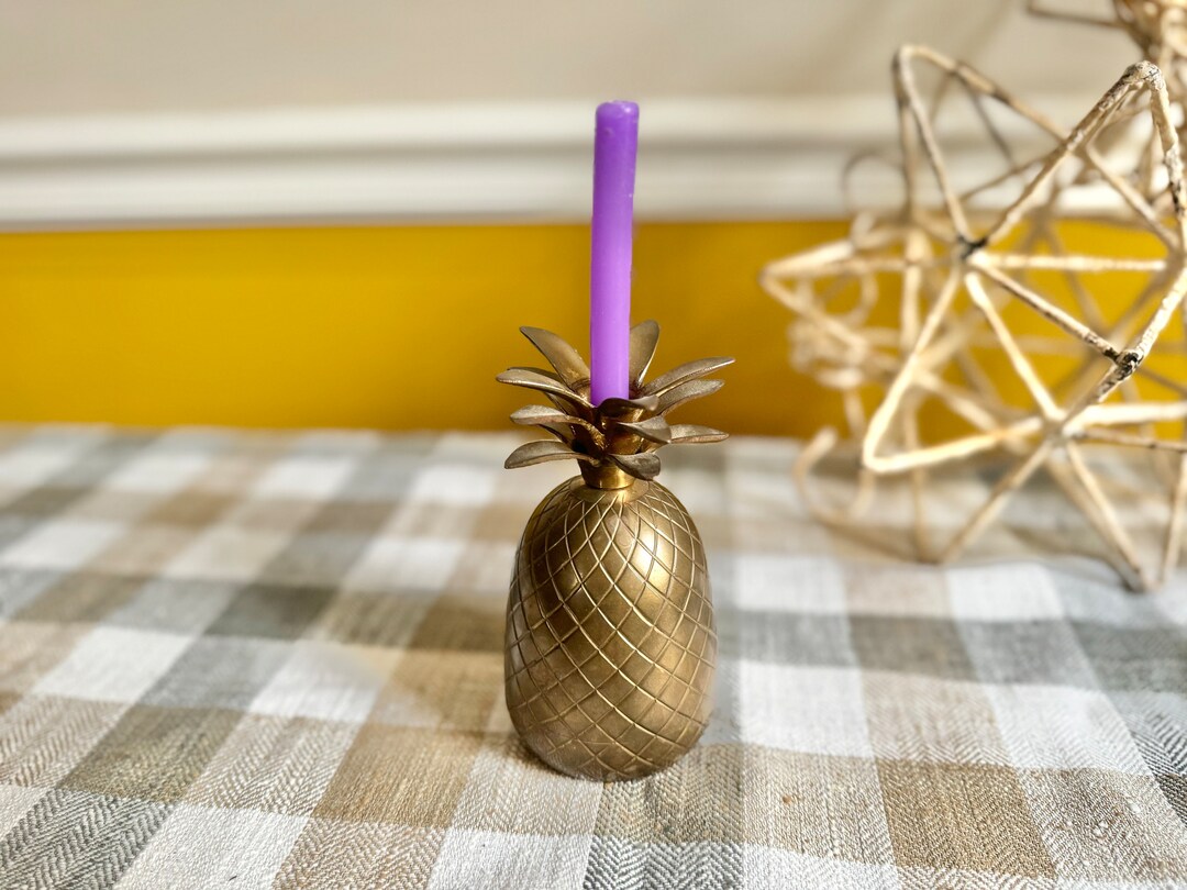 Vintage Brass Pineapple Candleholder Bell. Small Brass Bell - Etsy