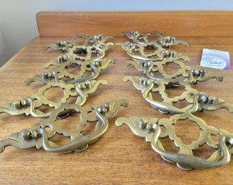 Antique Brass Drop Handles - Etsy