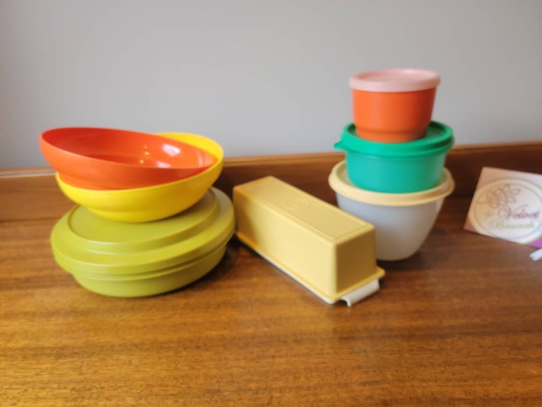 Vintage Tupperware Containers Lot 12pcs Cereal Bowls Food Storage With ...