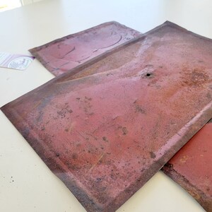 Vintage Metal Vent Covers, Antique Rusty Red Chippy Panels, Ornamental ...