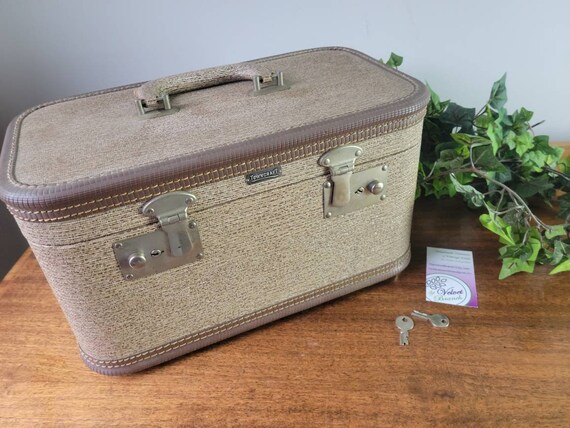 Vintage Towncraft Train Case W/ Keys. Lockable Vintage Brown - Etsy