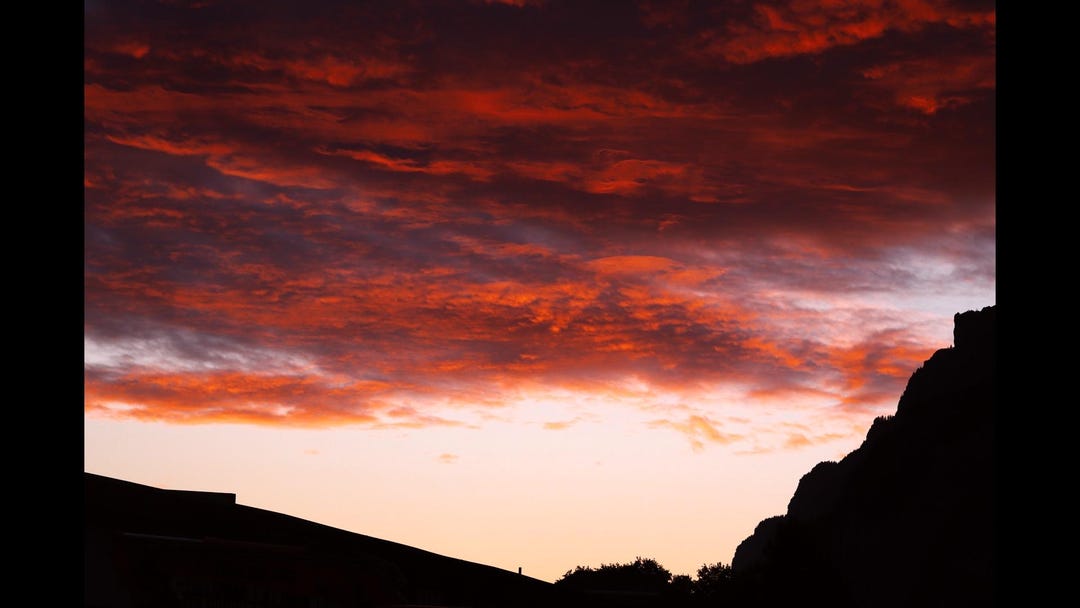 Dramatic Red Sky – Sunset Photography – Aesthetic Wall Art as a Digital ...