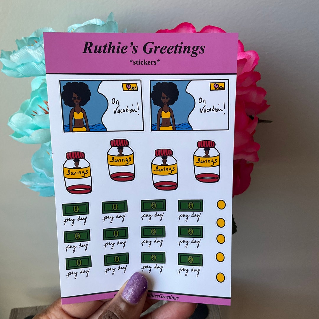 Black Budget Stickers, Budget Planner Stickers, Black Budget Planner ...