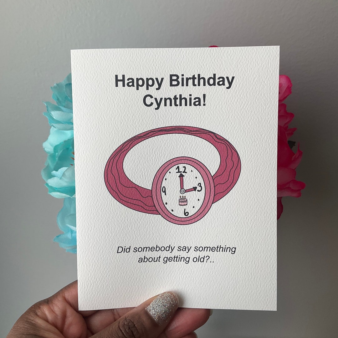 Personalized Funny Birthday Card, Getting Old Birthday Card, Custom ...