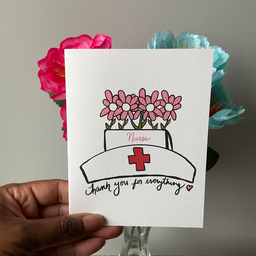 Nurse Thank You Card, Thank You Card for Nurse, Nurse Appreciation Card ...