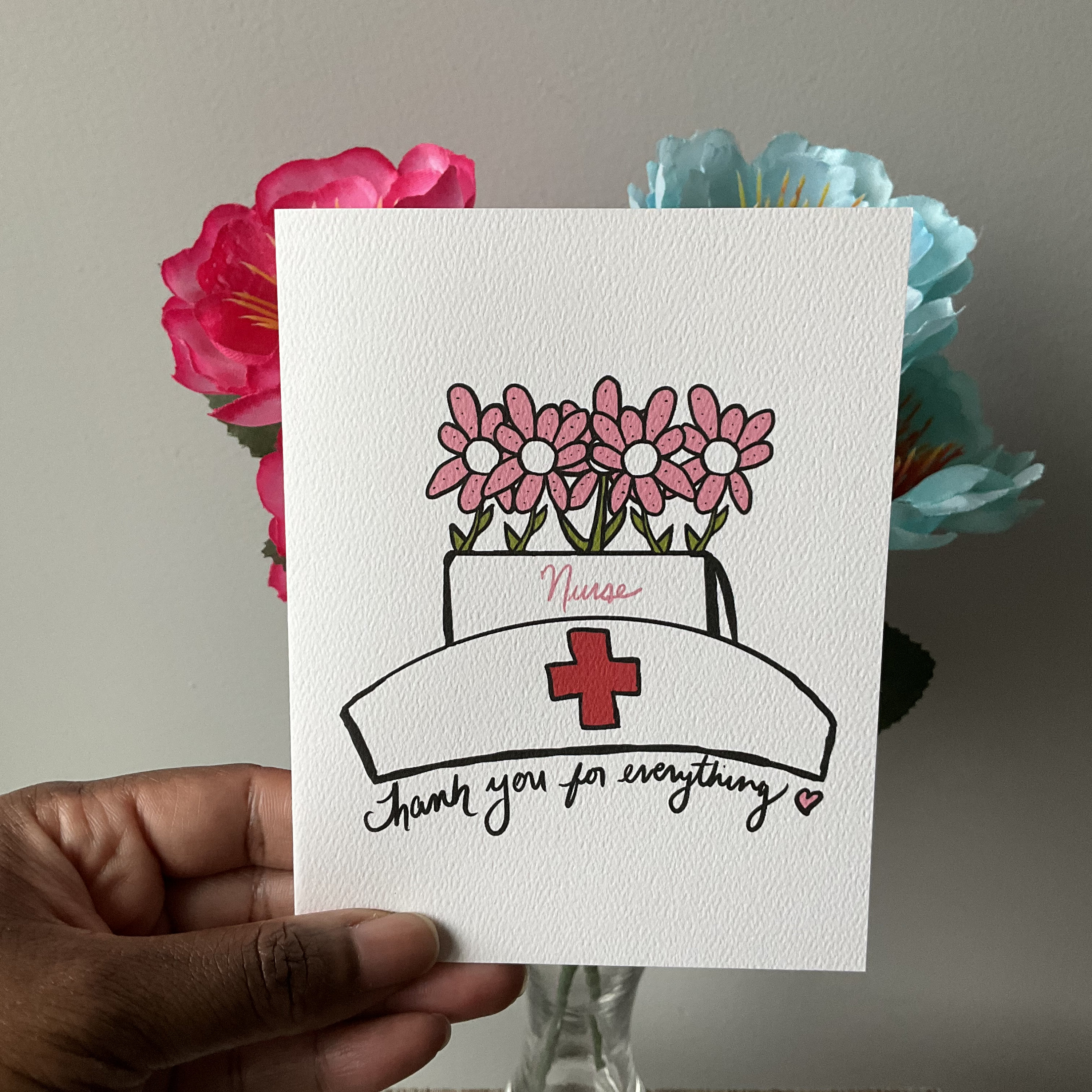 Nurse Thank You Card, Thank You Card for Nurse, Nurse Appreciation Card ...