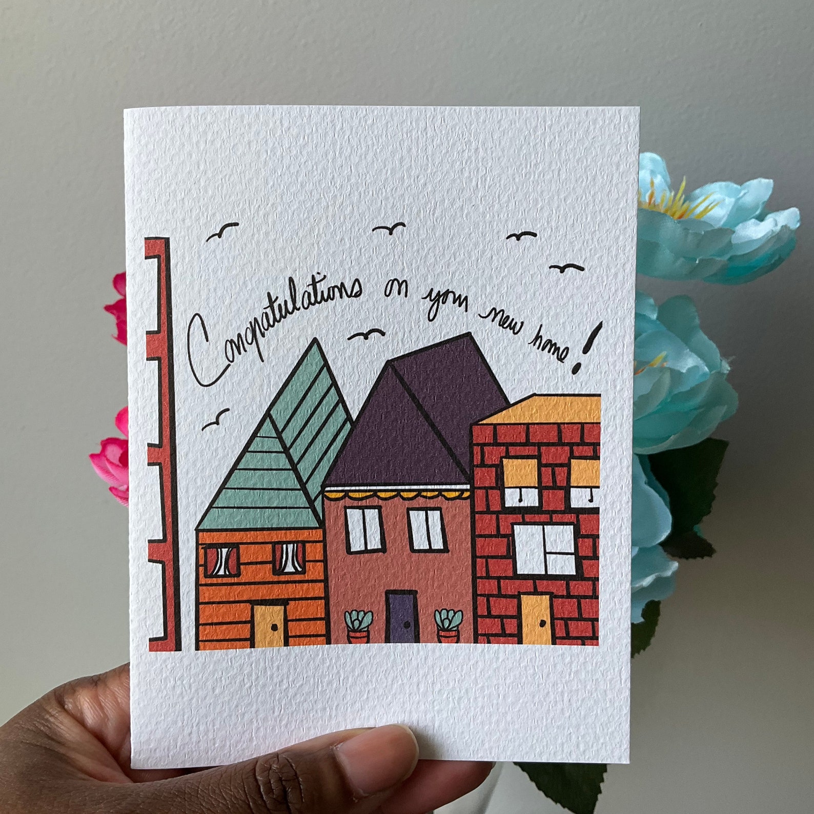 New House Card, Housewarming Gift, New Place Card, Congratulations Card ...