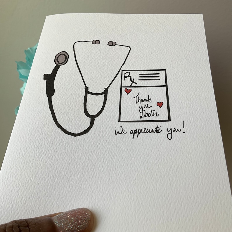 Doctor Thank You Card, Doctor Appreciation Card, Thanks Doc Card ...