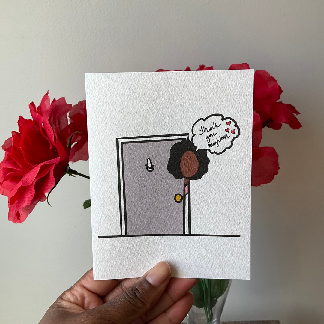Neighbor Thank You Card, Thank You Neighbor Card, Thank You Neighbor ...