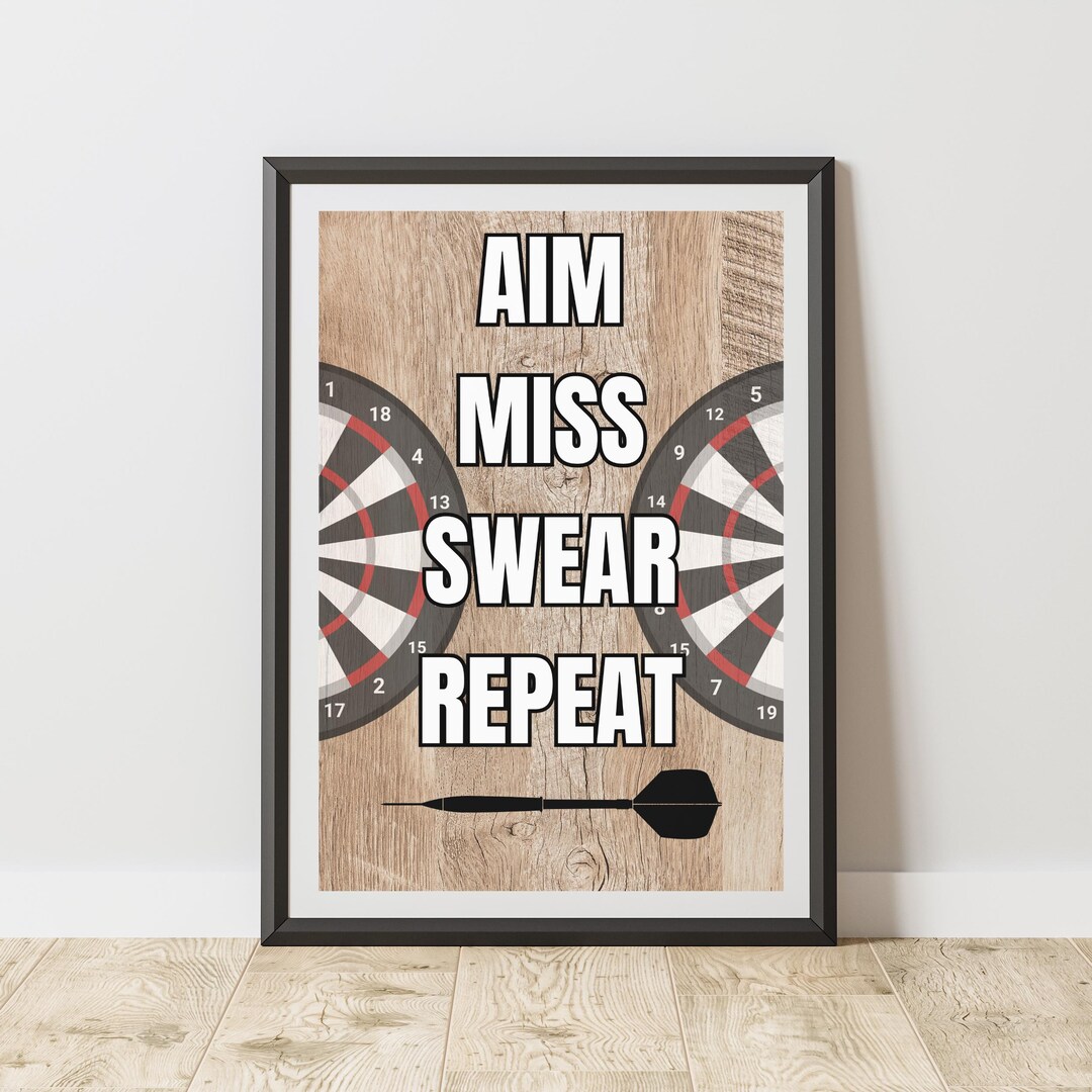 Funny Darts Poster: Man Cave Bar Art (digital Print A4/letterhead) - Etsy