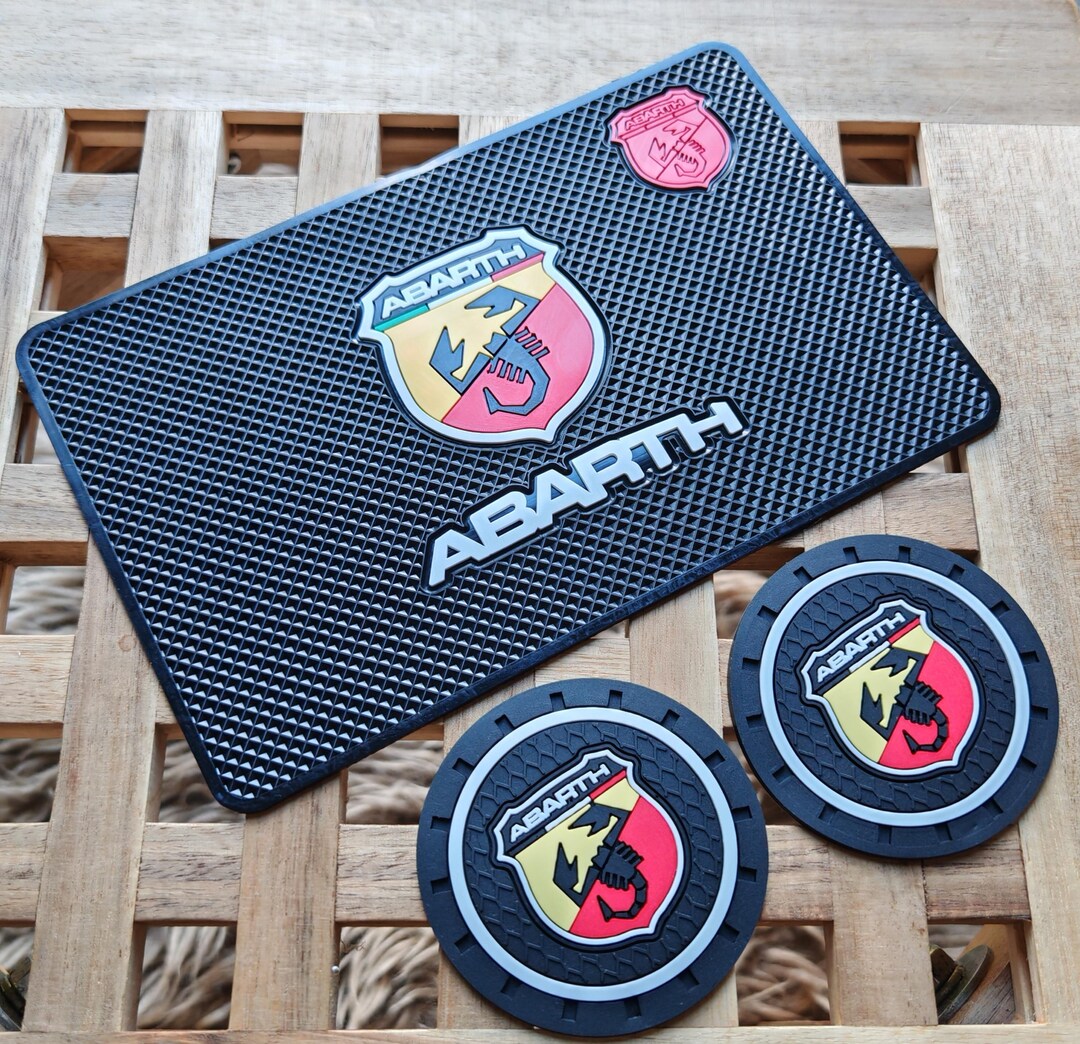 New Fiat Abarth Antislip Dashboard Pad Mat Non Slip Dash Mat + *2 ...