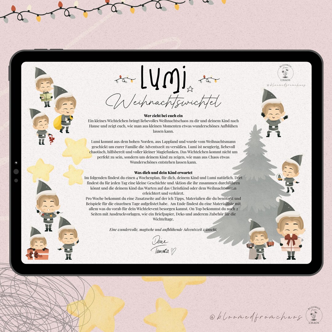 Elf Story Advent Christmas Story Elf 4-week Plan Elf Letters Christmas ...