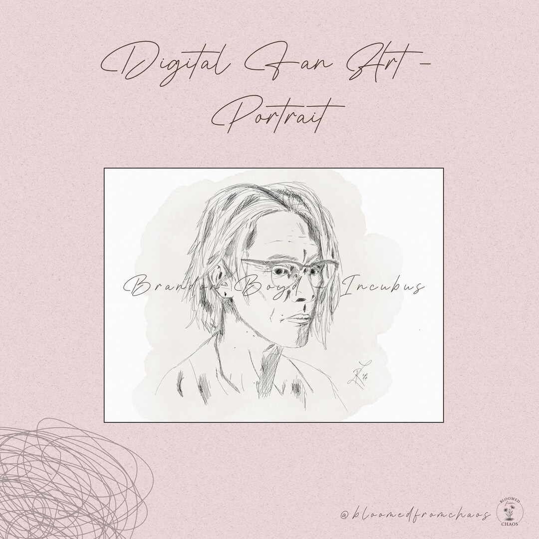 Incubus | Brandon Boyd | Fan Art Digital | Print | Drawing | Moody Line ...