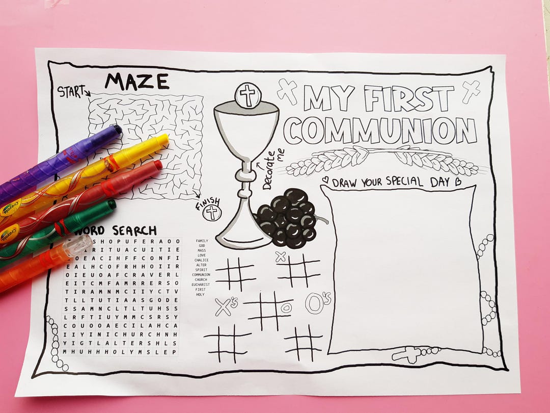 Downloadable First Communion Activity Sheet, Communion, Activity ...