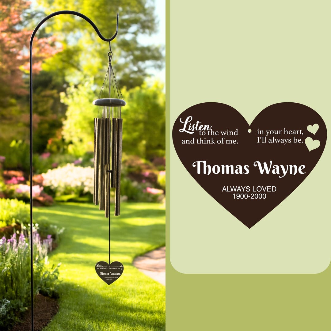 Memorial Wind Chimes | Personalized Memorial Wind Chime | in Memory of ...