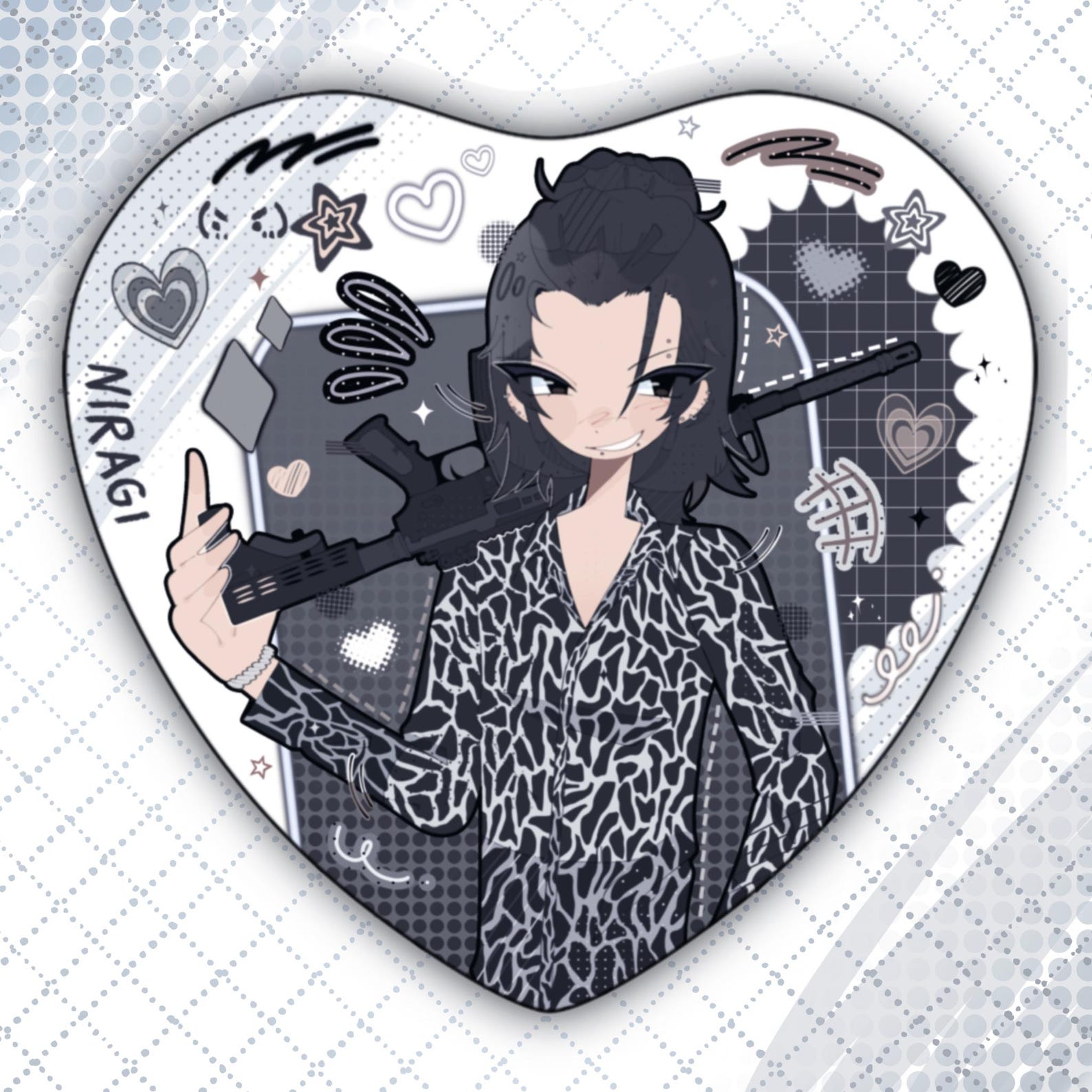 Alice in Borderland Chishiya & Niragi 2.3 Inch Heart Shaped Buttons - Etsy