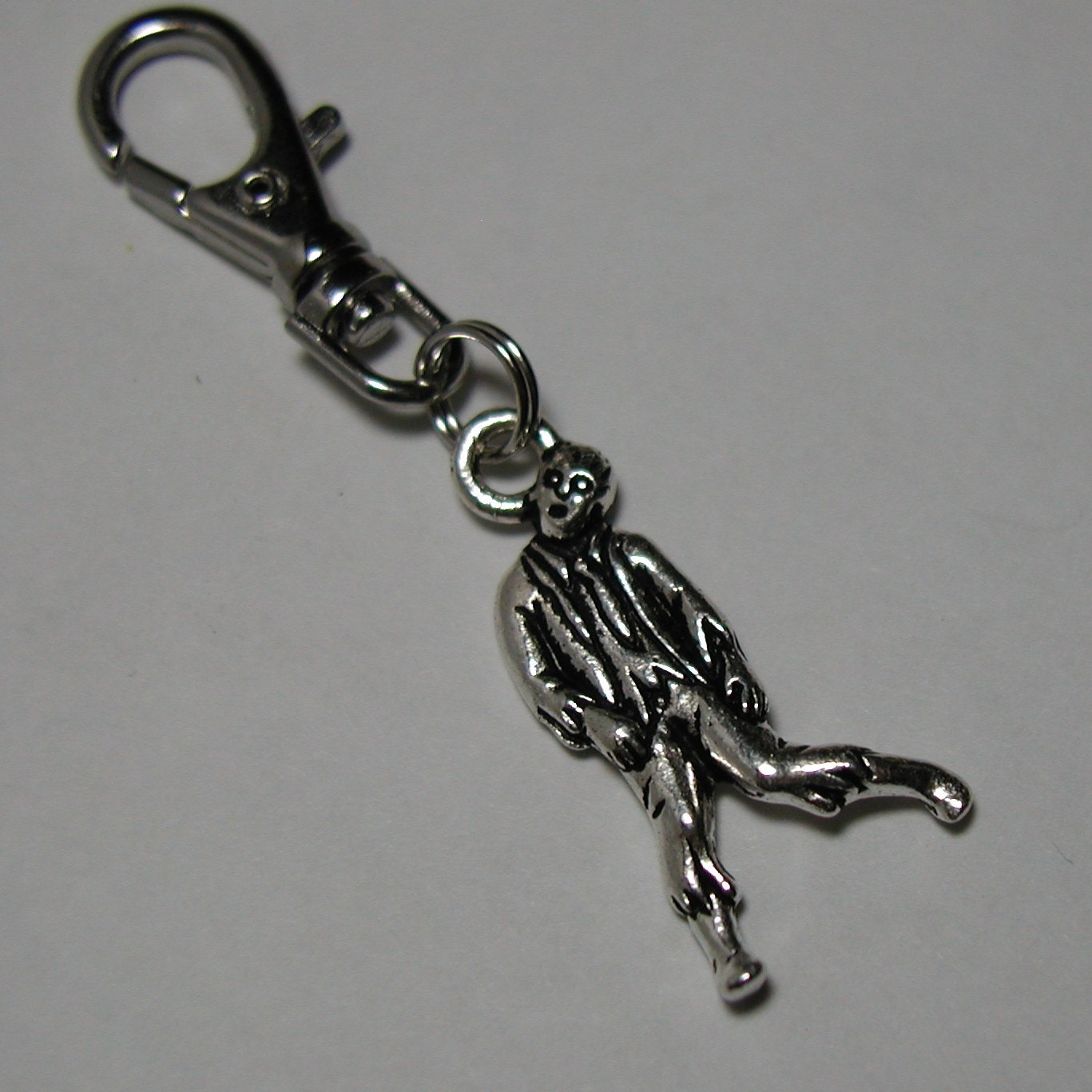 Zombie Zipper Pull Backpack Clip Purse Charm Silver Key Chain - Etsy