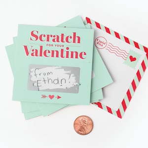 Scratch-off Valentines // Kids DIY Valentines, Unique Valentines, Love ...