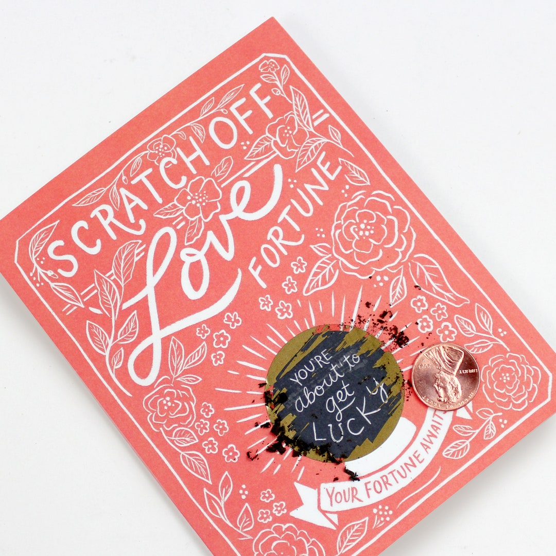 Scratch-off Fortune Card // Anniversary Card, Valentine Card, Scratch ...