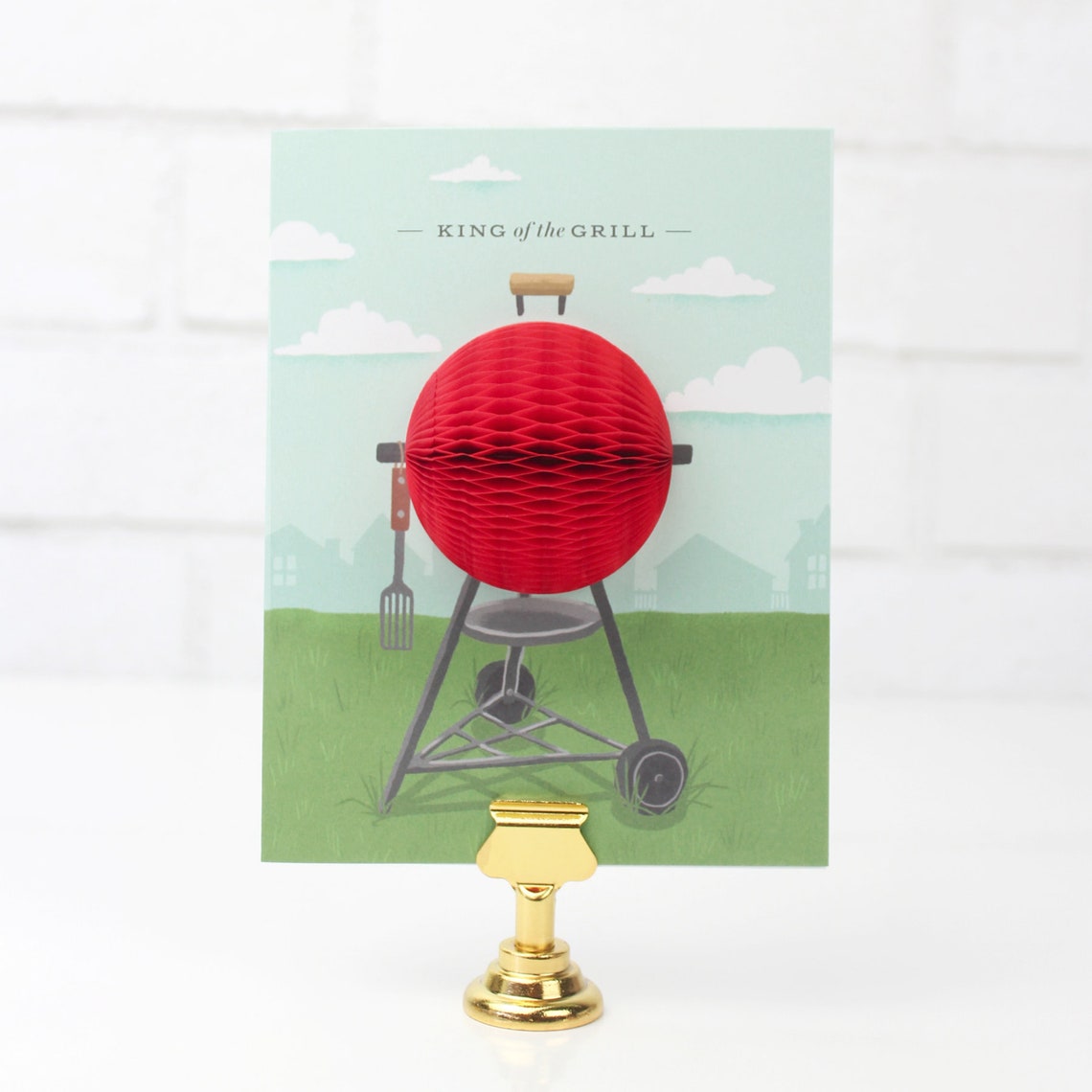 Pop-up Father's Day Card // King of the Grill Grill Card | Etsy