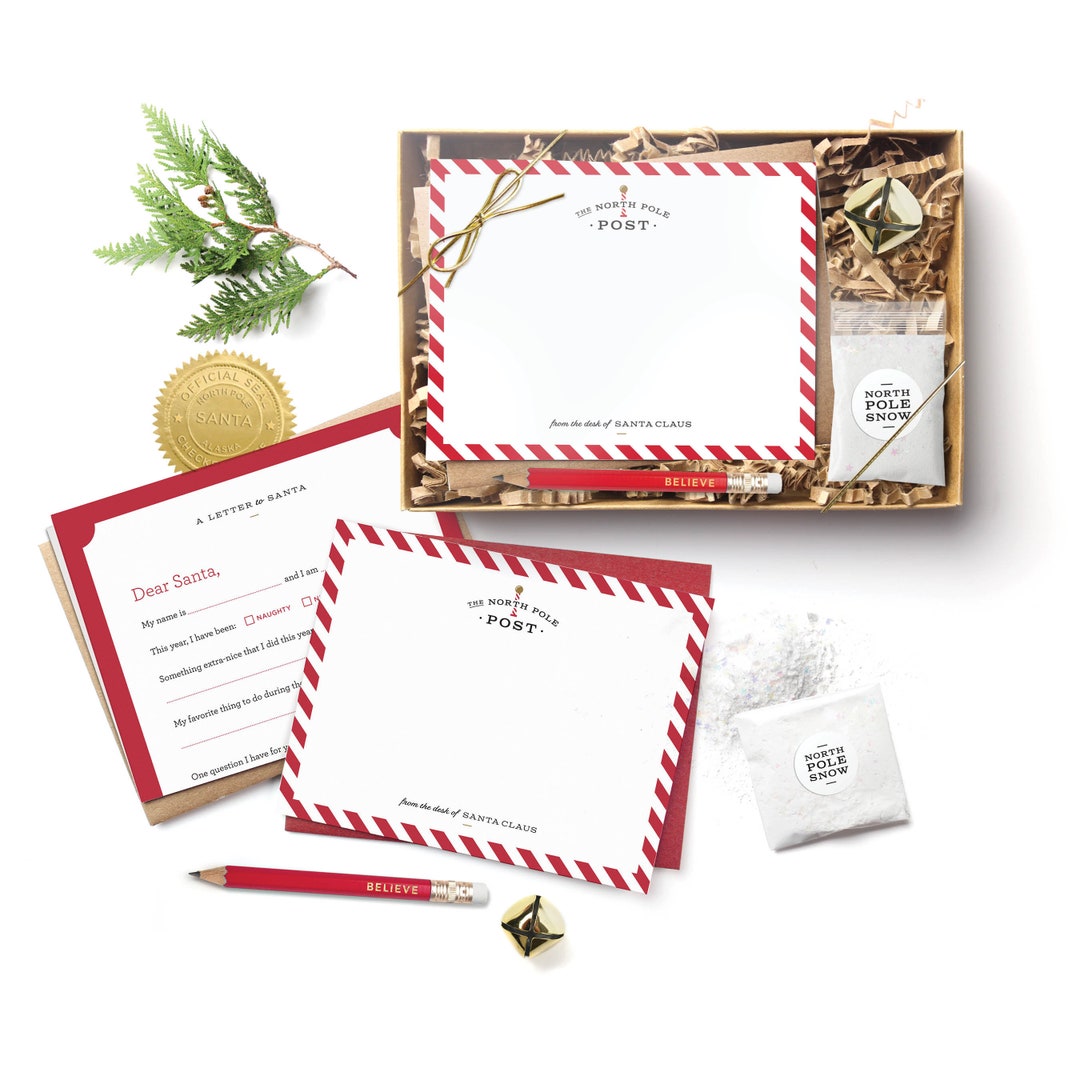 Santa Letter Kit // Letter to Santa, Santa Postcard, North Pole Letter ...