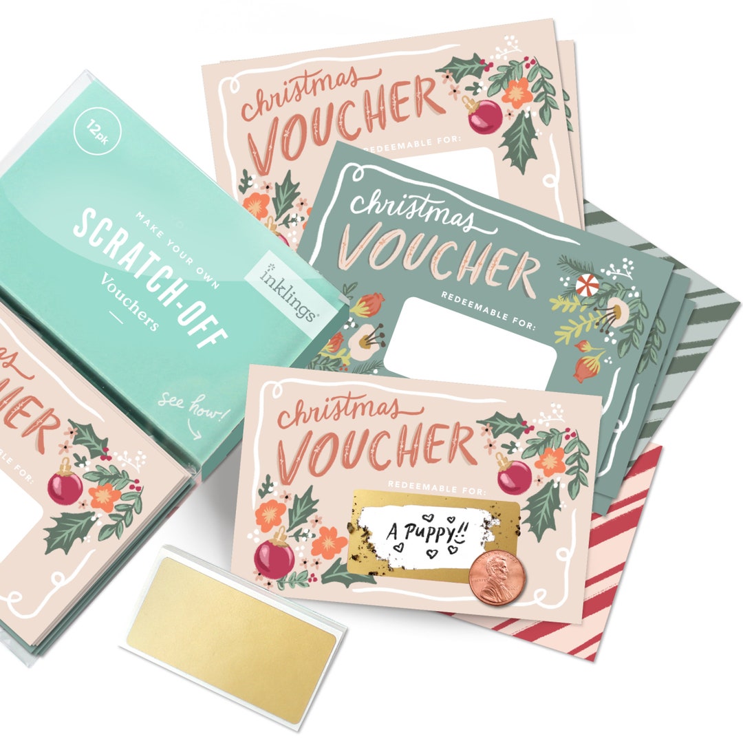 Scratch-off Christmas Vouchers // DIY Stocking Stuffer, IOU, Gift ...