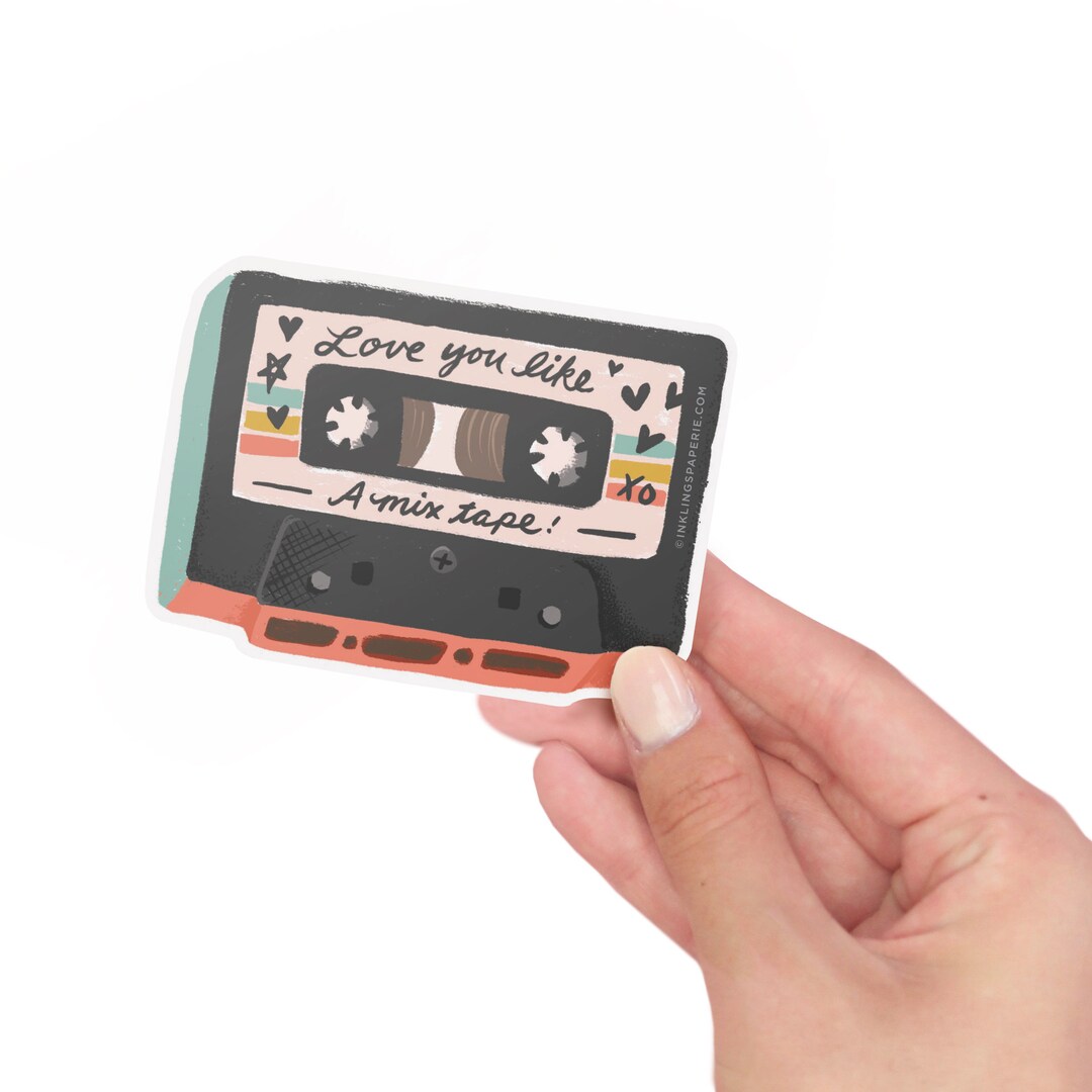 3" Vinyl Sticker // Mix Tape - Etsy